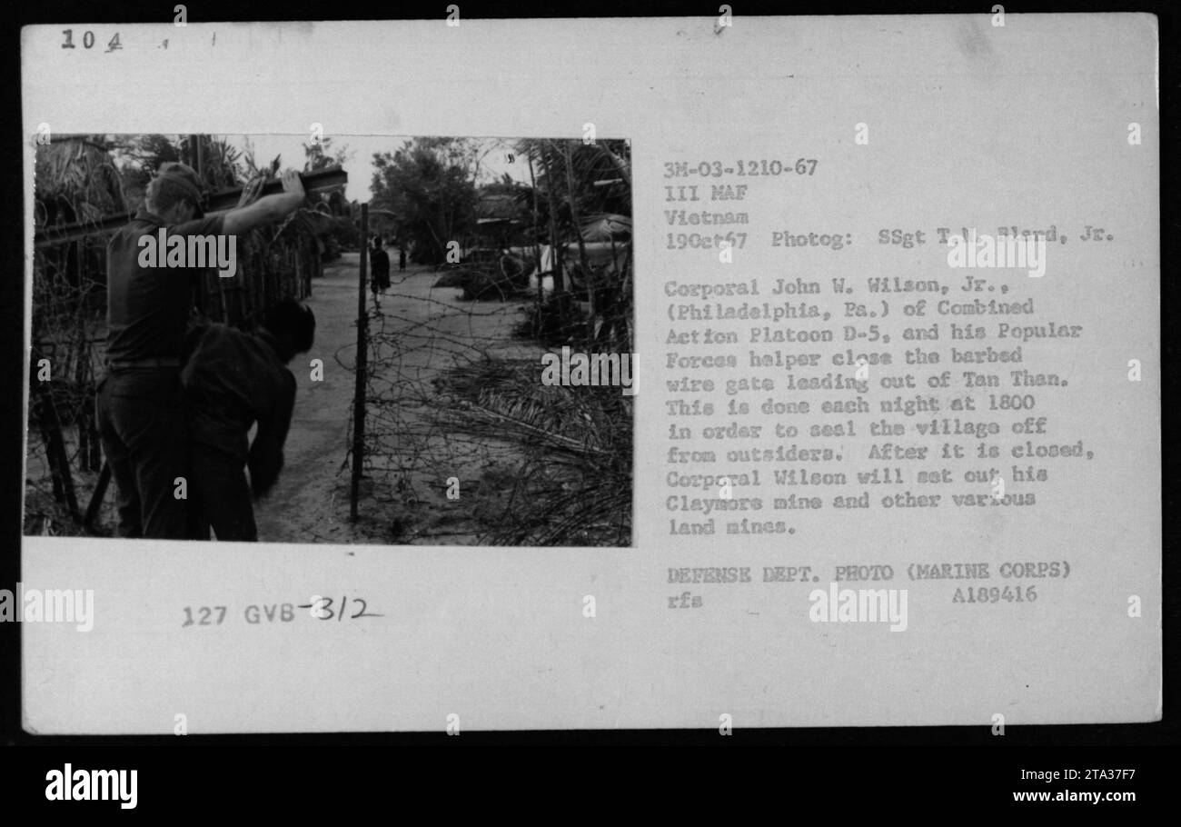 On October 19, 1967, ARVN Corporal John W. Wilson, Jr. from Combined ...