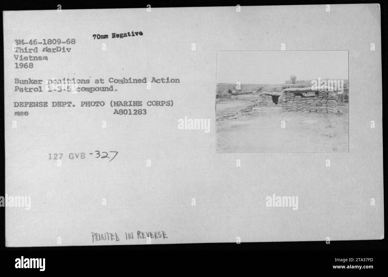 USMC and Vietnamese buildings can be seen in this photograph taken in ...