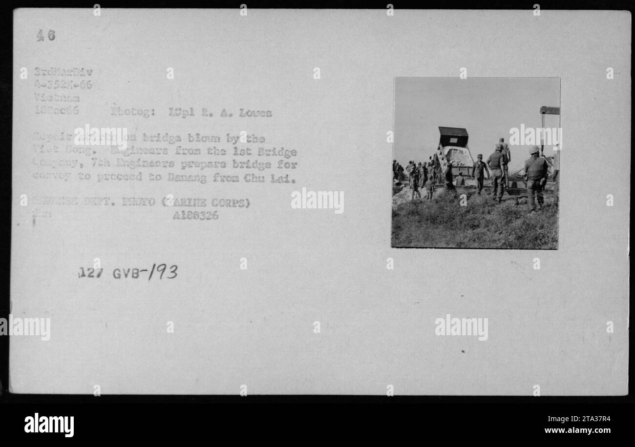 On December 18, 1966, engineers from 1st Bridge Longmy, 7th Engineers ...