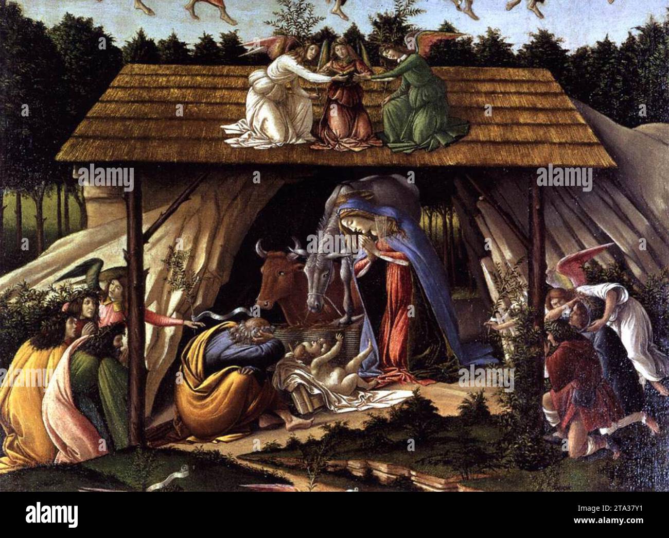 The Mystical Nativity (detail) c. 1500 by Sandro Botticelli Stock Photo - Alamy