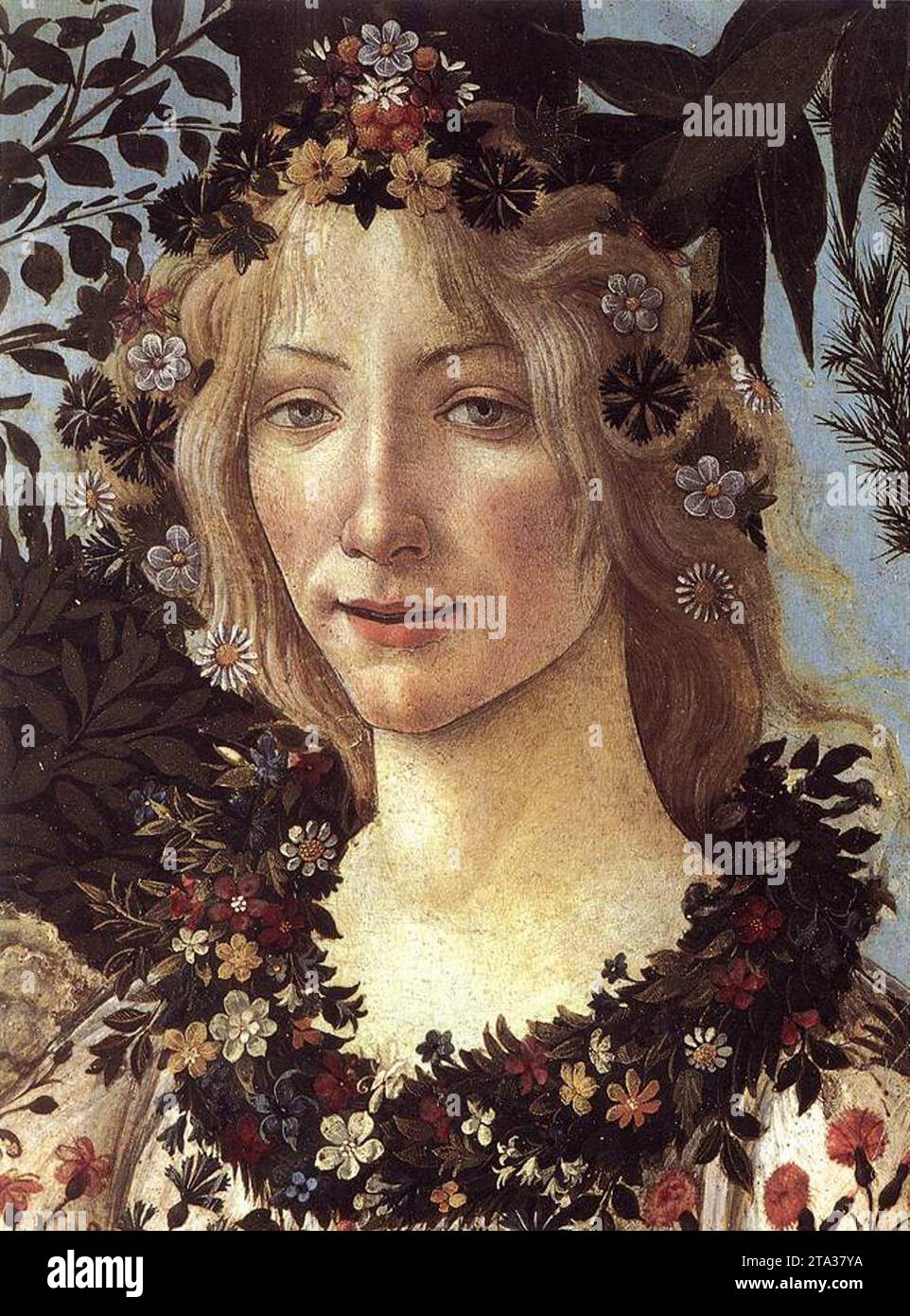 Primavera (detail) c. 1482 by Sandro Botticelli Stock Photo - Alamy