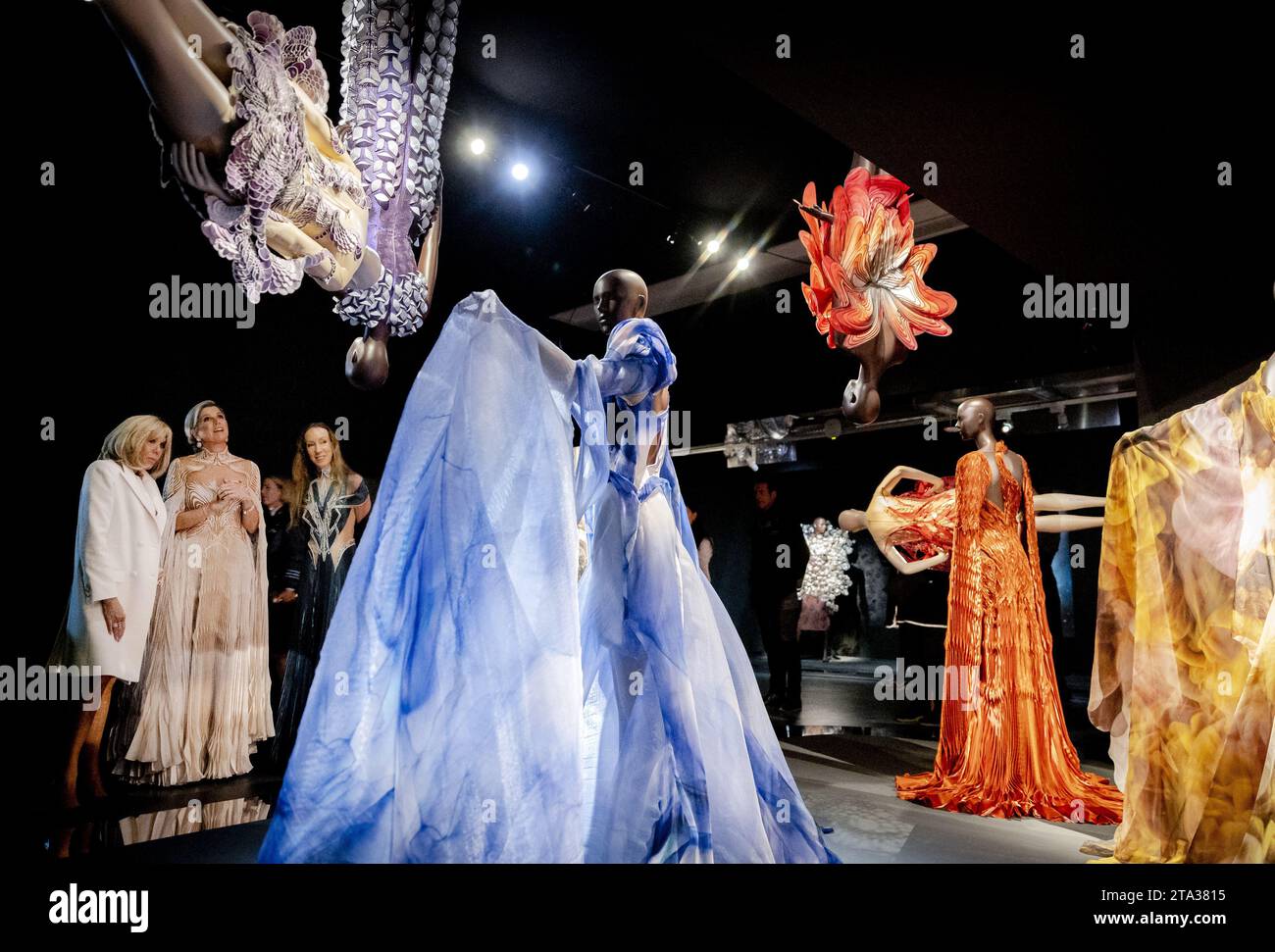 PARIS - Queen Máxima during the opening of the exhibition Iris van ...