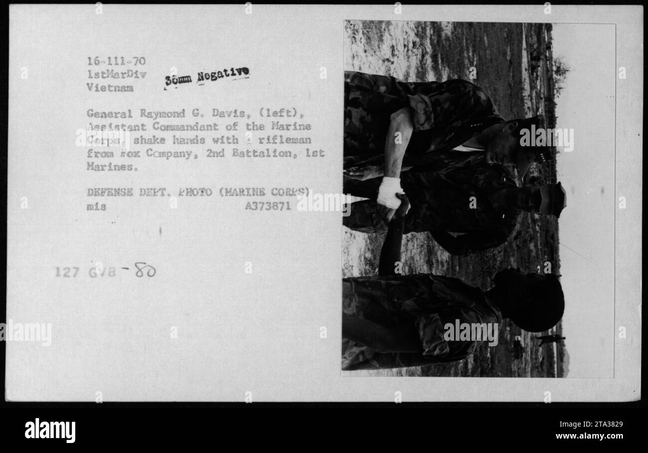 General Raymond G. Davis, Assistant Commandant of the Marine Corps ...