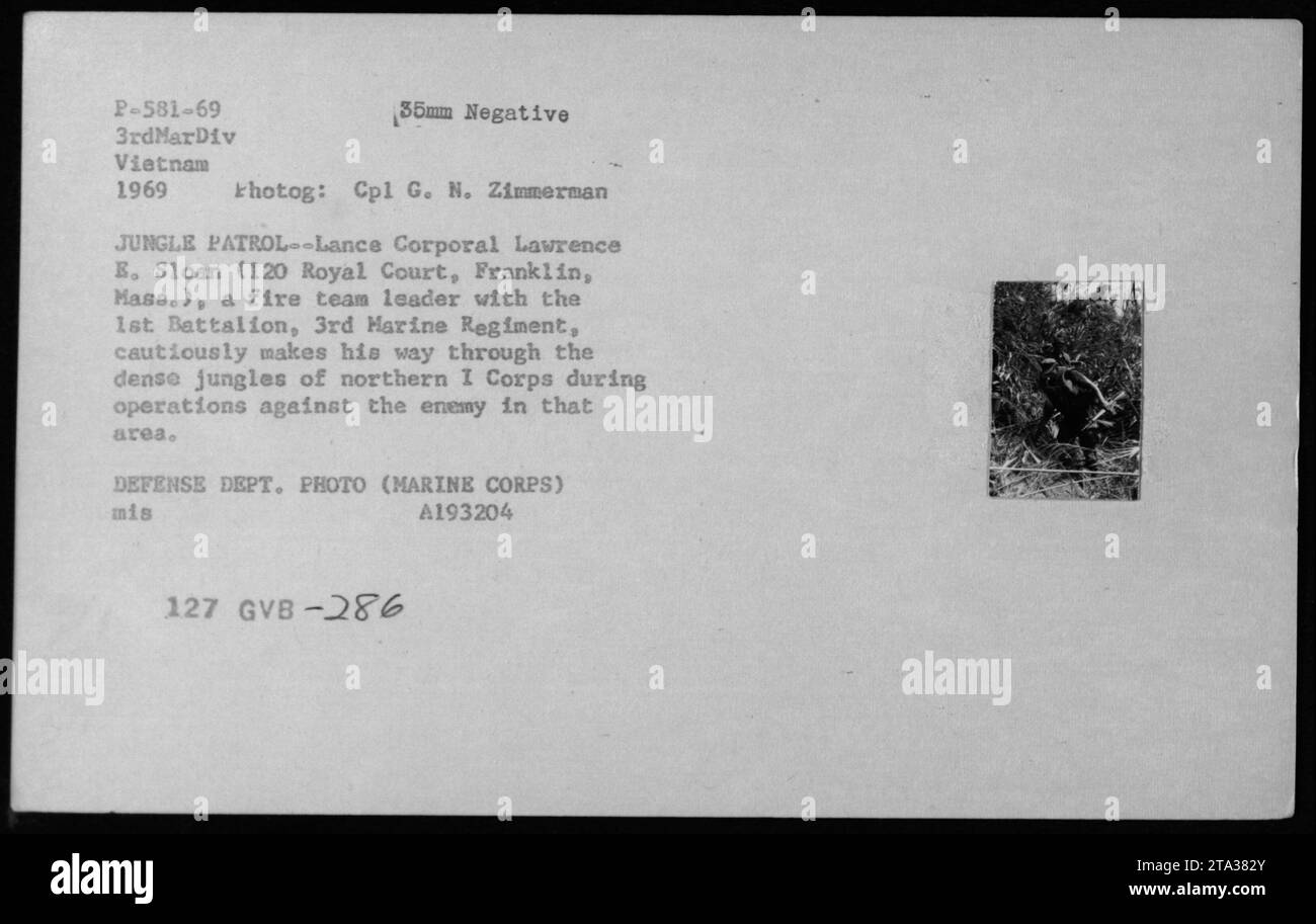 Lance corporal lawrence b sloan hi-res stock photography and images - Alamy