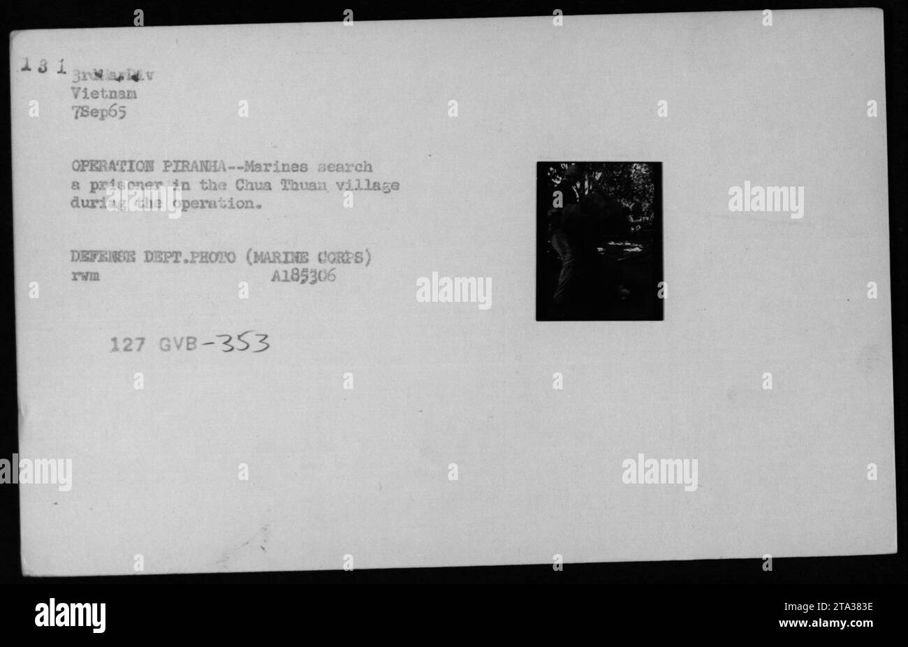 During Operation Piranha on September 7, 1965, American Marines ...