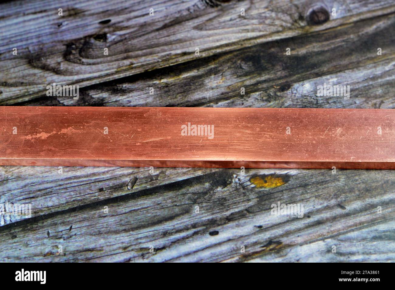 Long heavy copper bar, Copper is a mineral, an element and a metal ...
