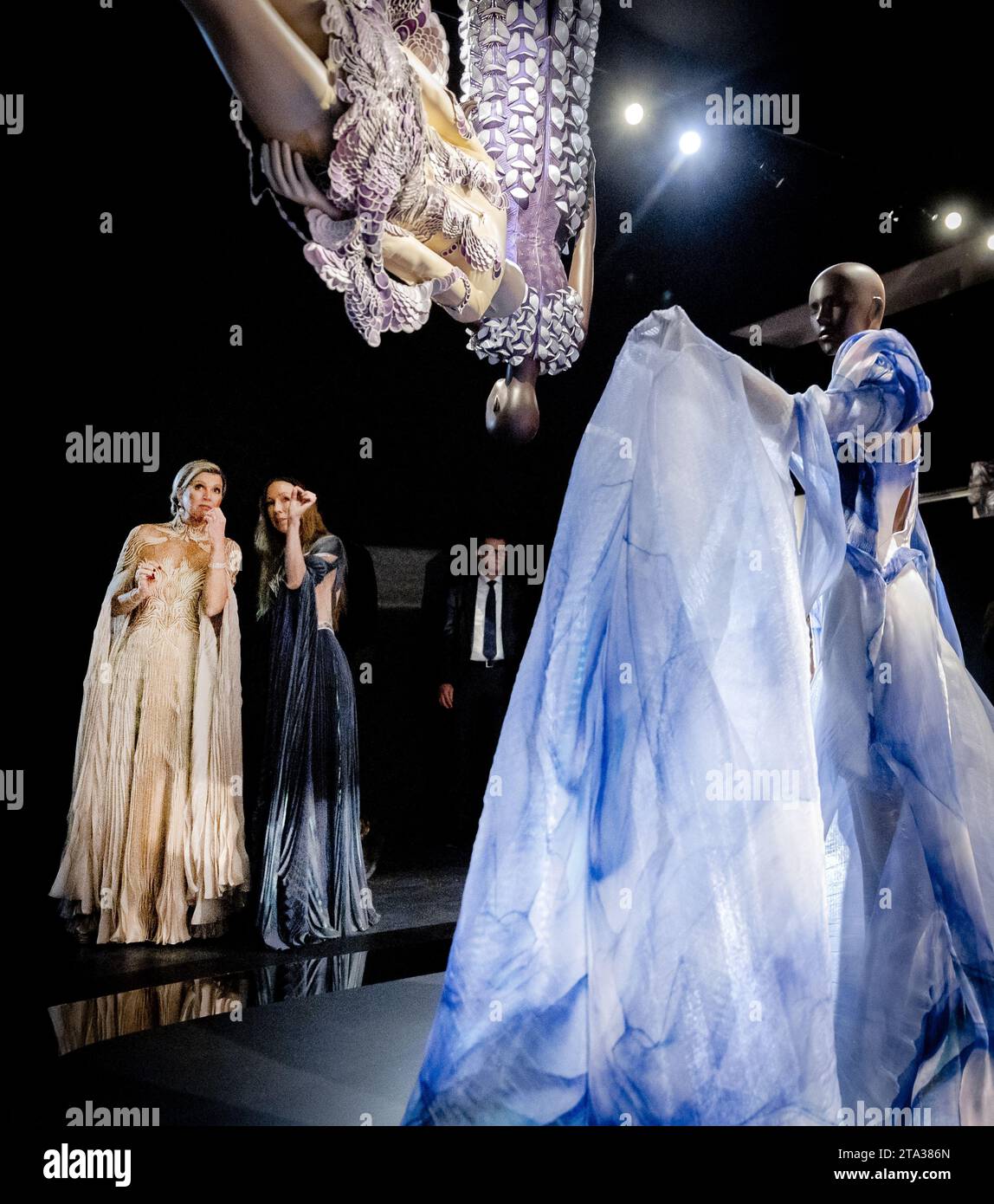 PARIS - Queen Máxima during the opening of the exhibition Iris van ...
