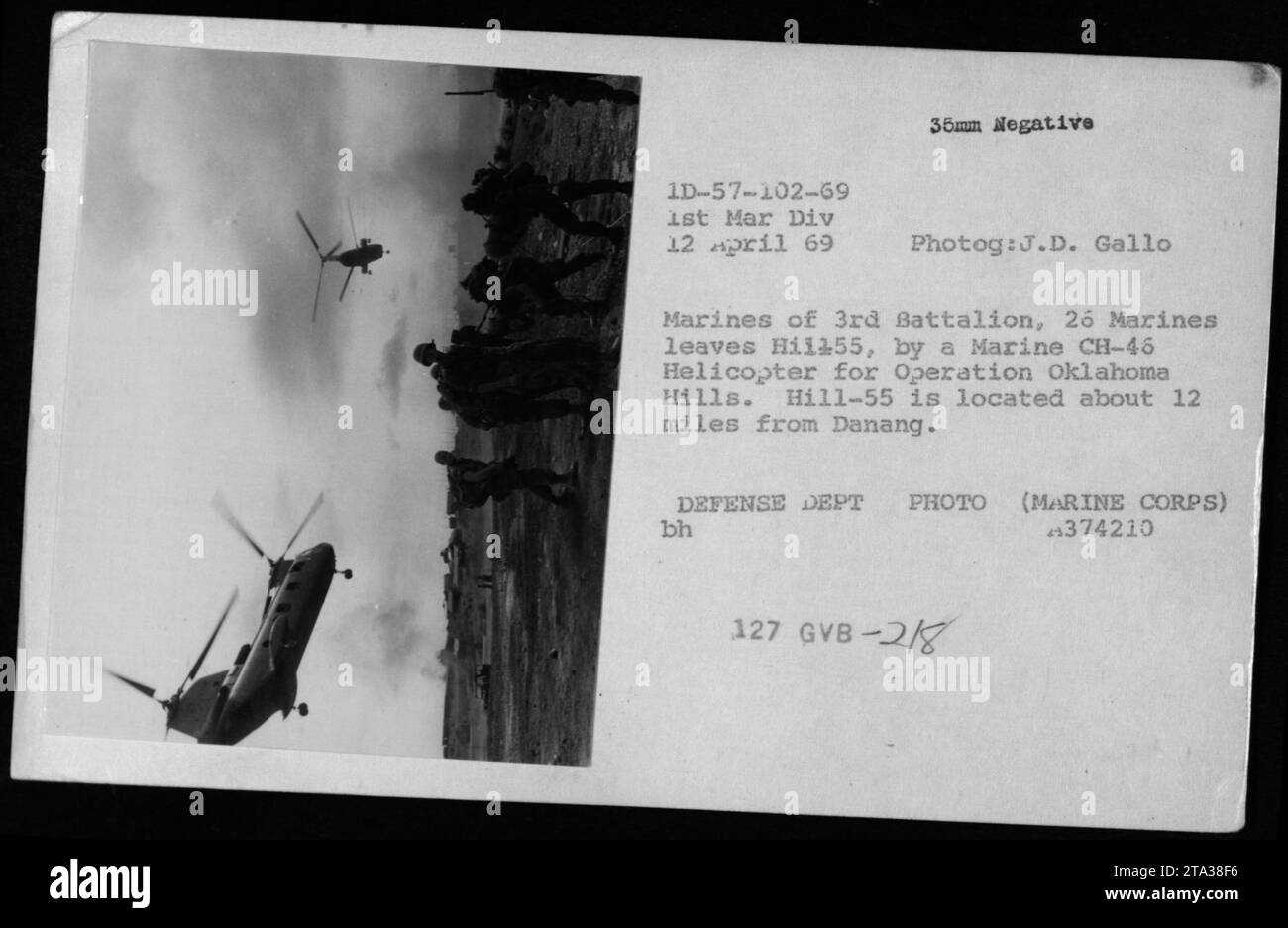 Marines of 3rd Battalion, 26 Marines being transported from Hill-55 to ...