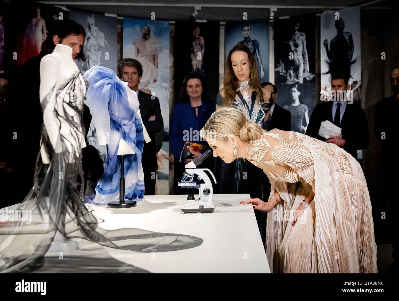 PARIS - Queen Máxima during the opening of the exhibition Iris van ...