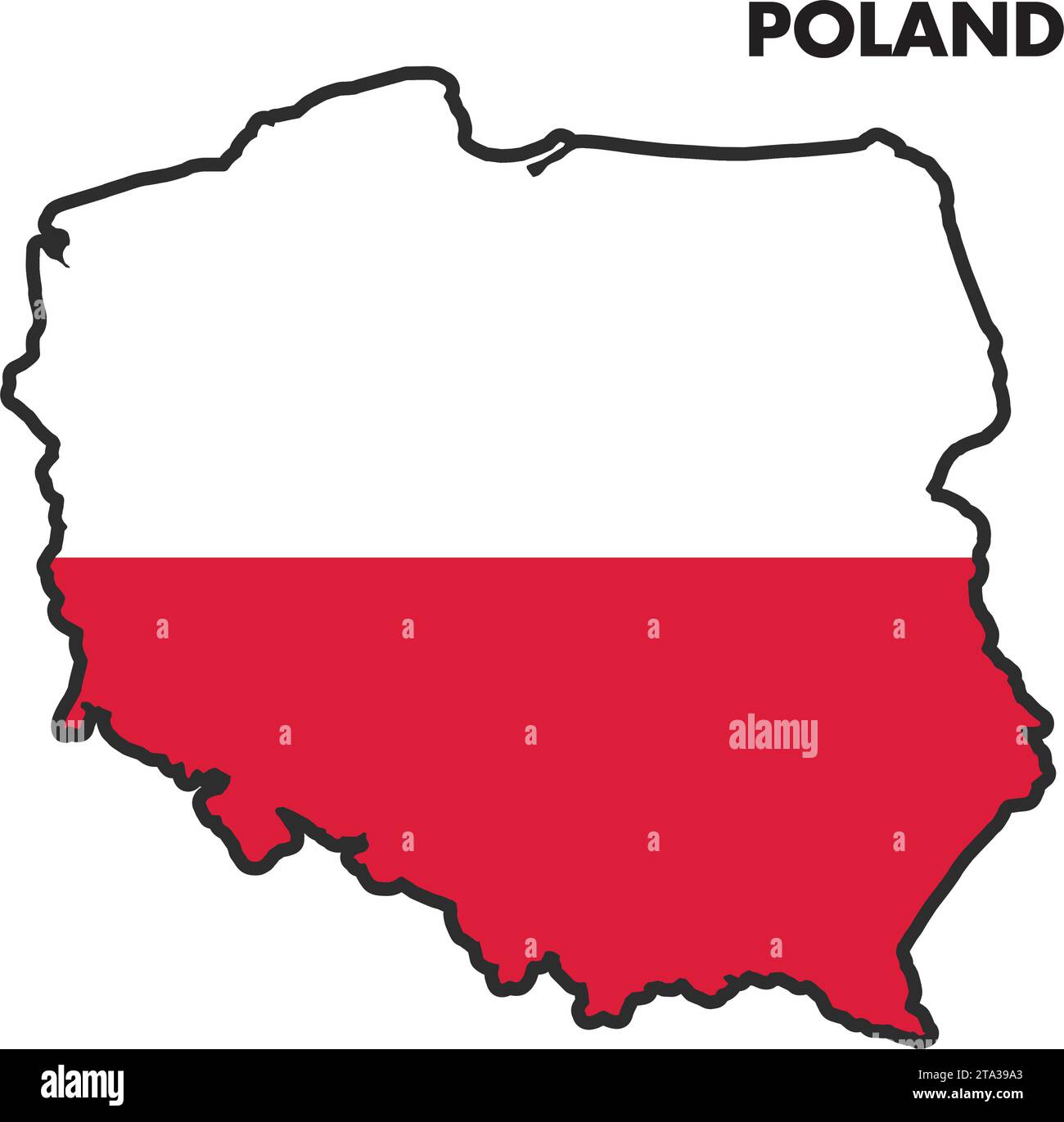 Isolated map of Poland with its flag Vector Stock Vector Image & Art ...