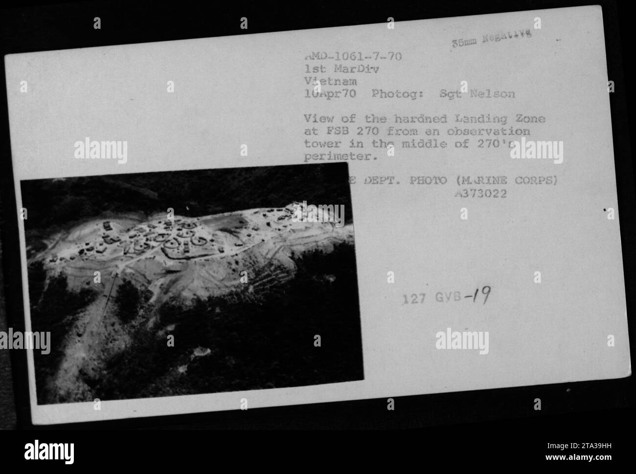 On April 10, 1970, an aerial photograph showed the hardened landing ...