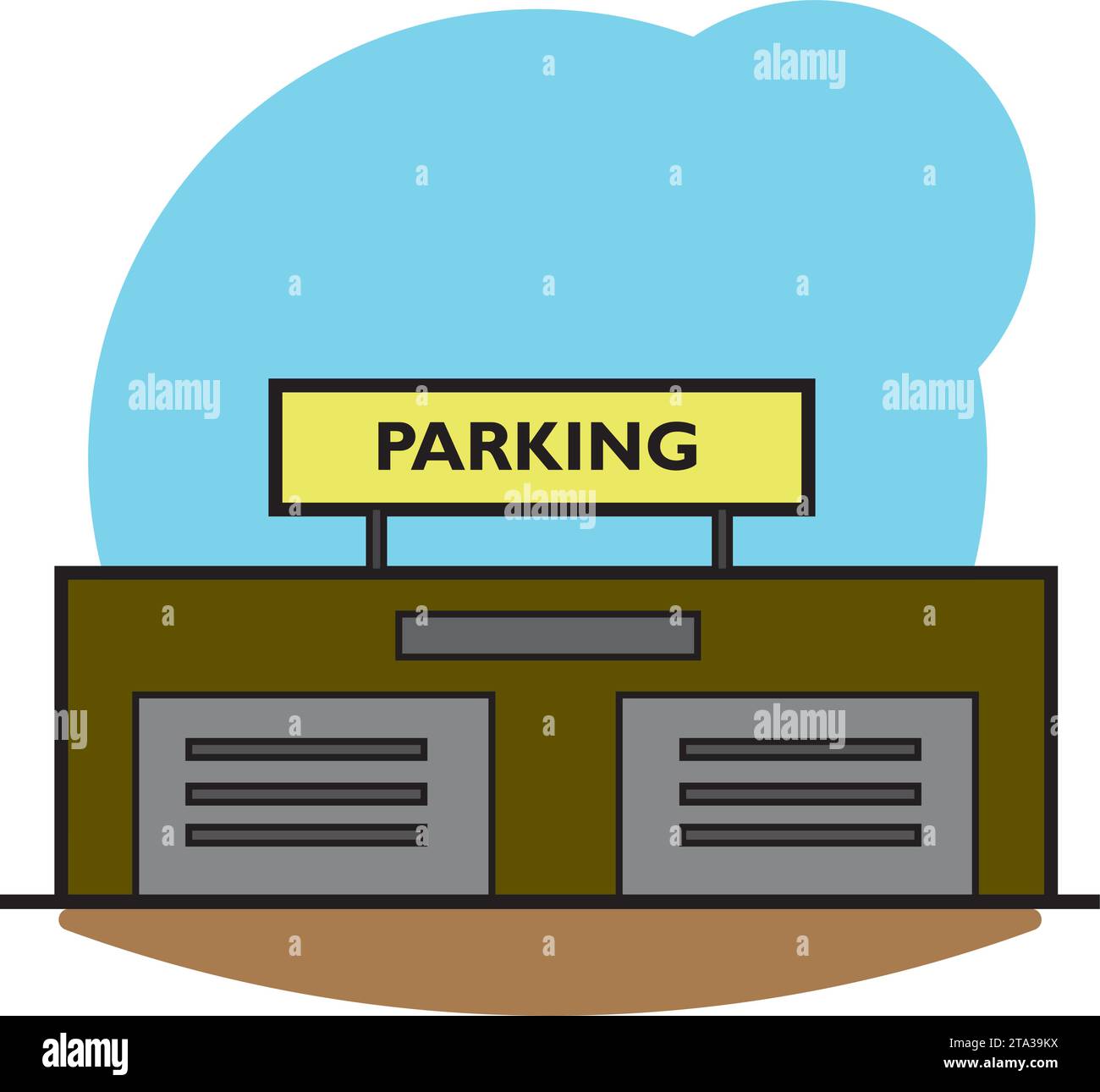 Isolated parking building icon flat design Vector Stock Vector Image ...