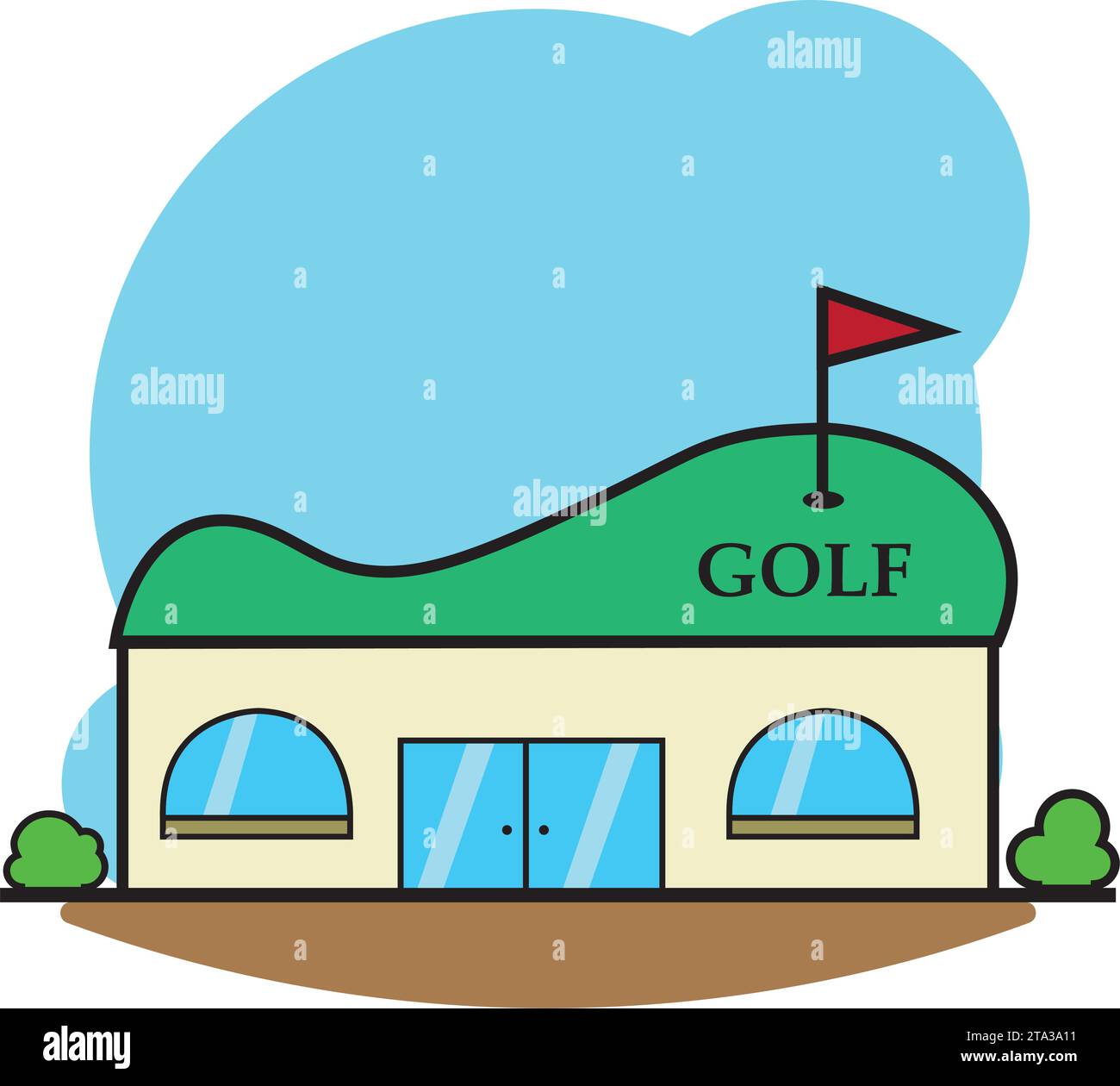 Isolated golf club building icon Vector Stock Vector Image & Art - Alamy