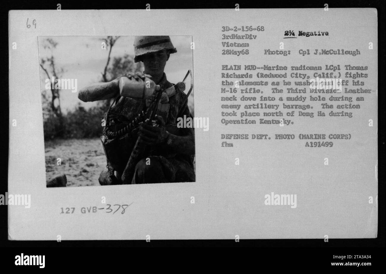 On May 28, 1968, LCpl Thomas Richards of the 3rd Marine Division ...