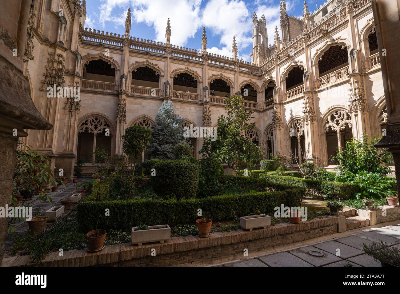 Toledo, Spain - March 17, 23: Cloister of the Monastery of San Juan de ...