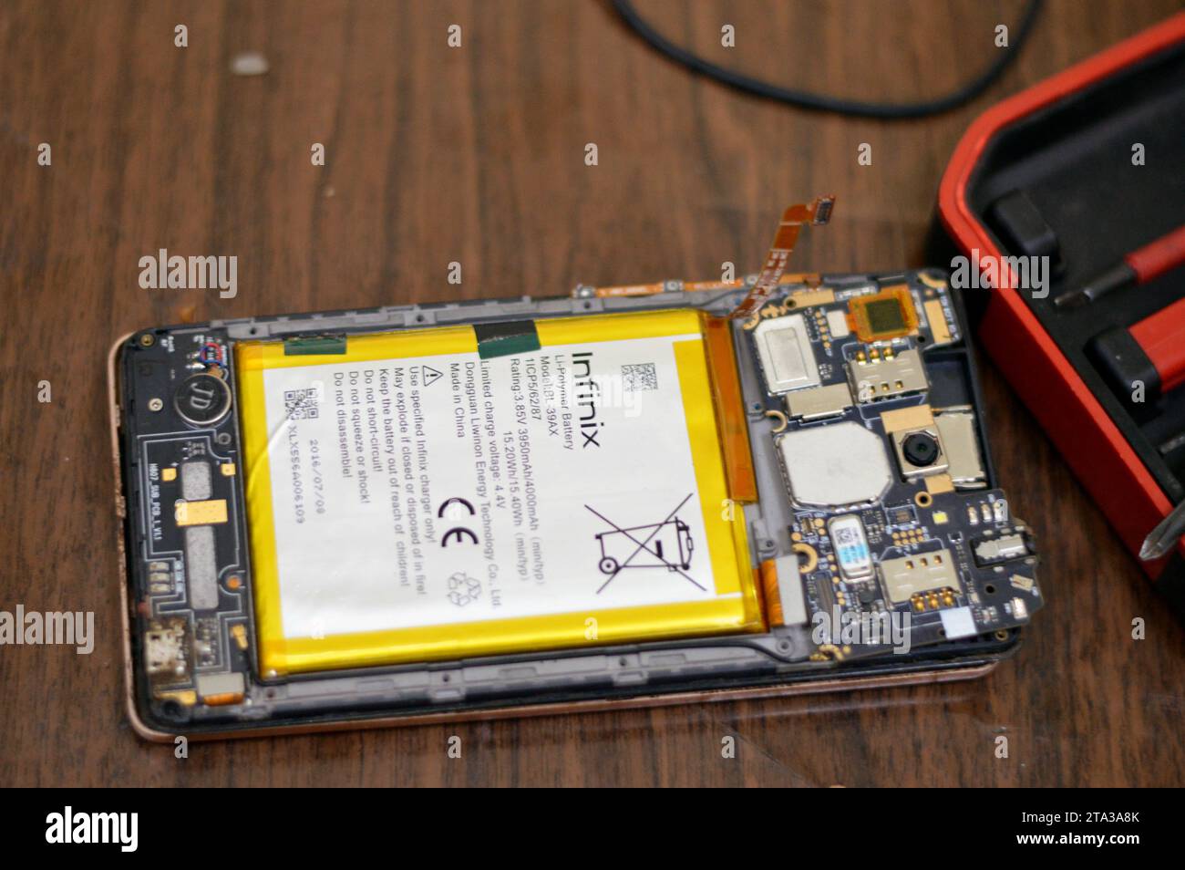 Cairo, Egypt, November 1 2023: Infinix Smartphone cellular mobile ...