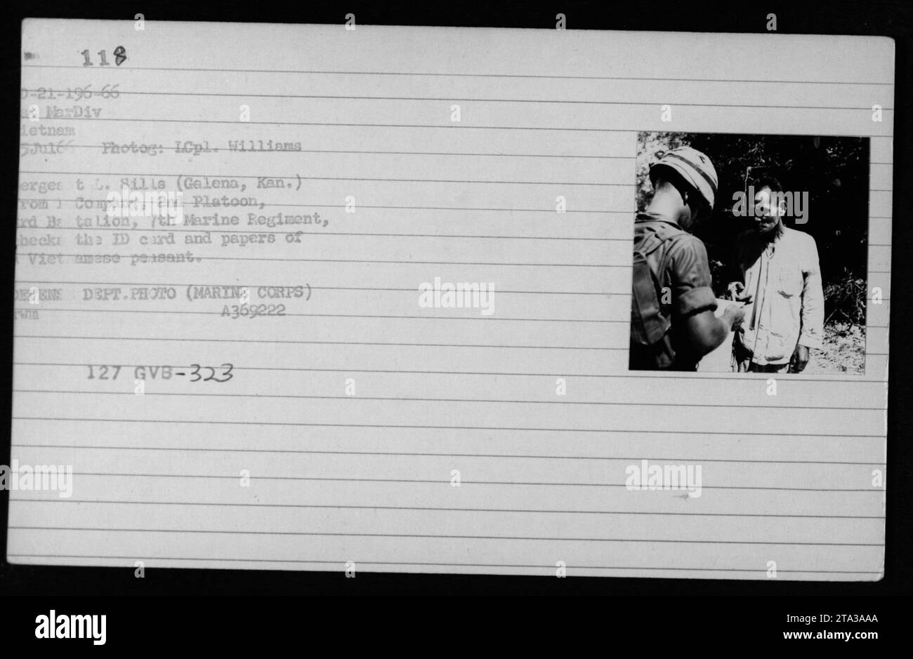 A U.S. Marine from the 118th Security Platoon at MarDiv Letnam Jute is ...