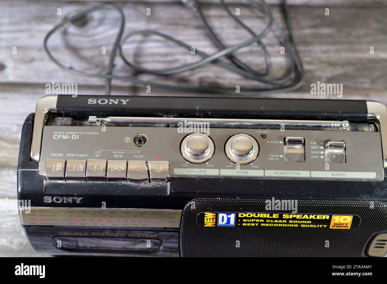 Cairo, Egypt, November 6 2023: Sony Radio Cassette Corder CFM-D1 ...