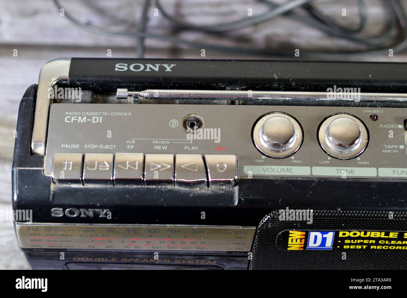 Cairo, Egypt, November 6 2023: Sony Radio Cassette Corder CFM-D1 ...