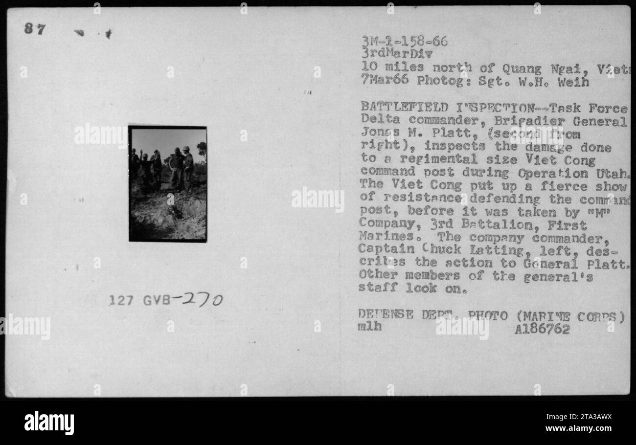 Brigadier General Jonas M. Platt, commander of Task Force Delta ...