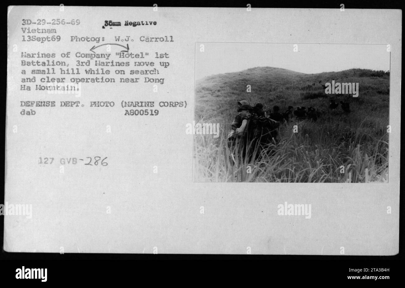 Marines from Company "Hotel" of the 1st Battalion, 3rd Marines are ...