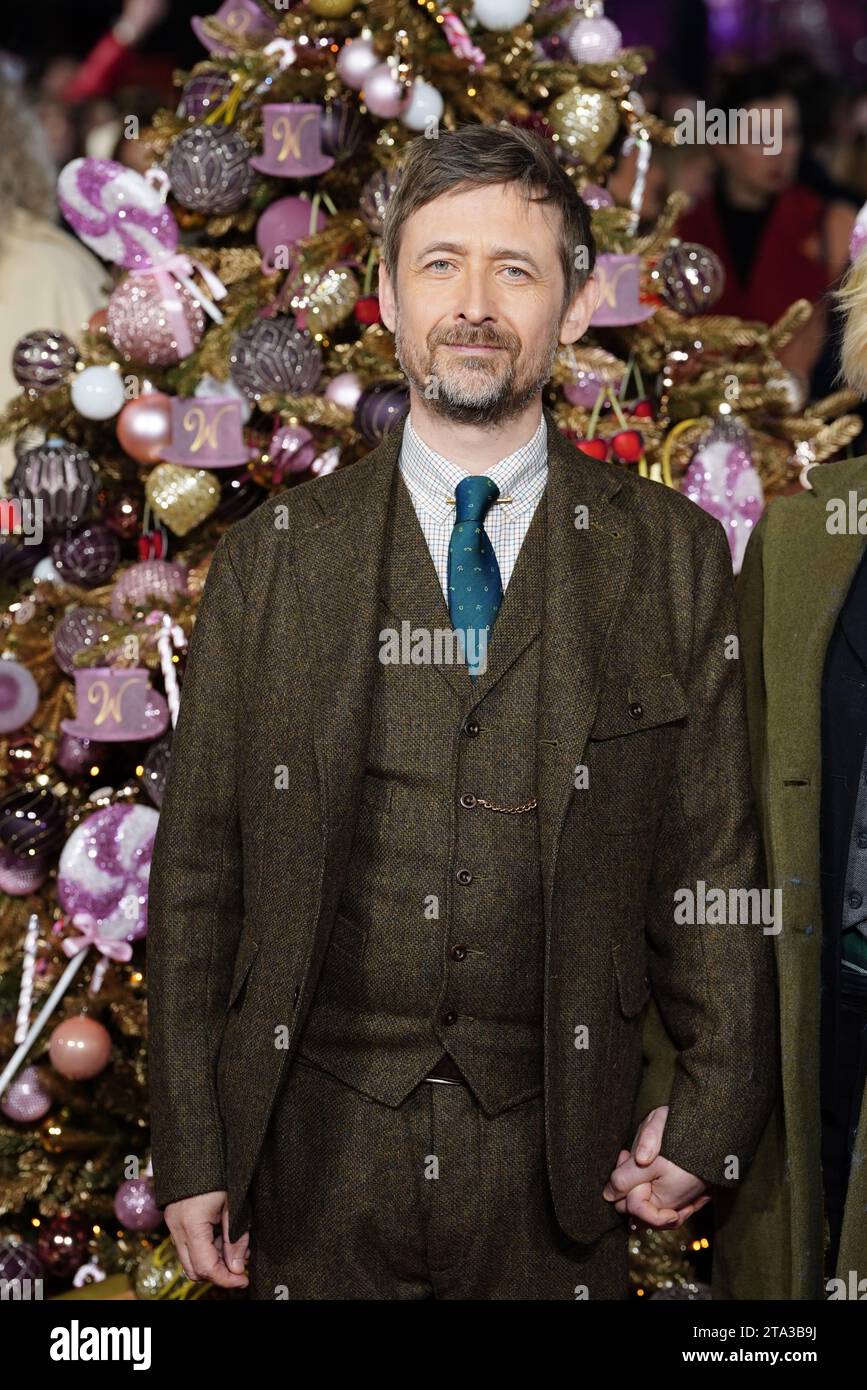 Neil Hannon arrives for the world premiere of Wonka at the Royal ...