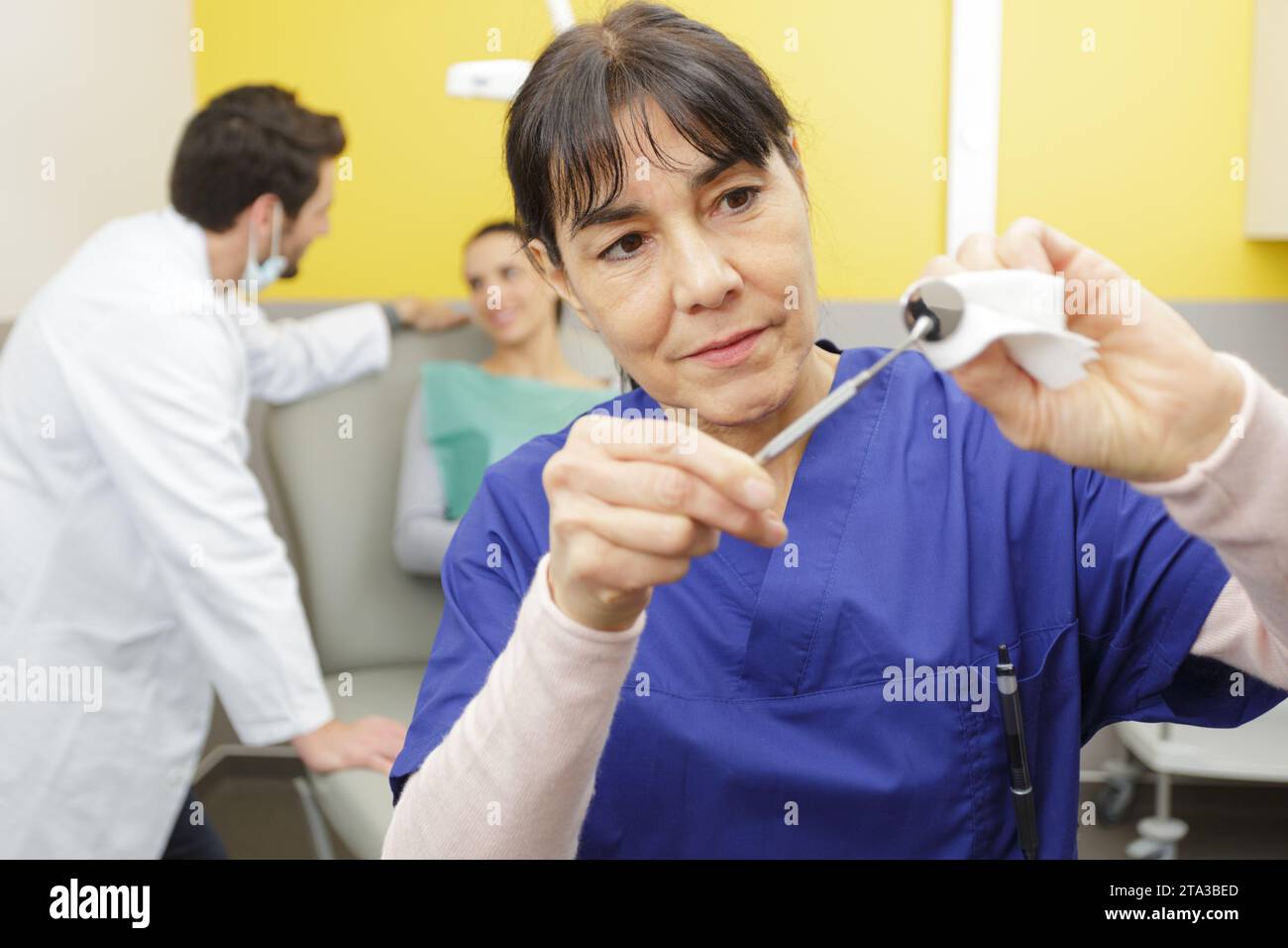 a medical nurse during test Stock Photo - Alamy