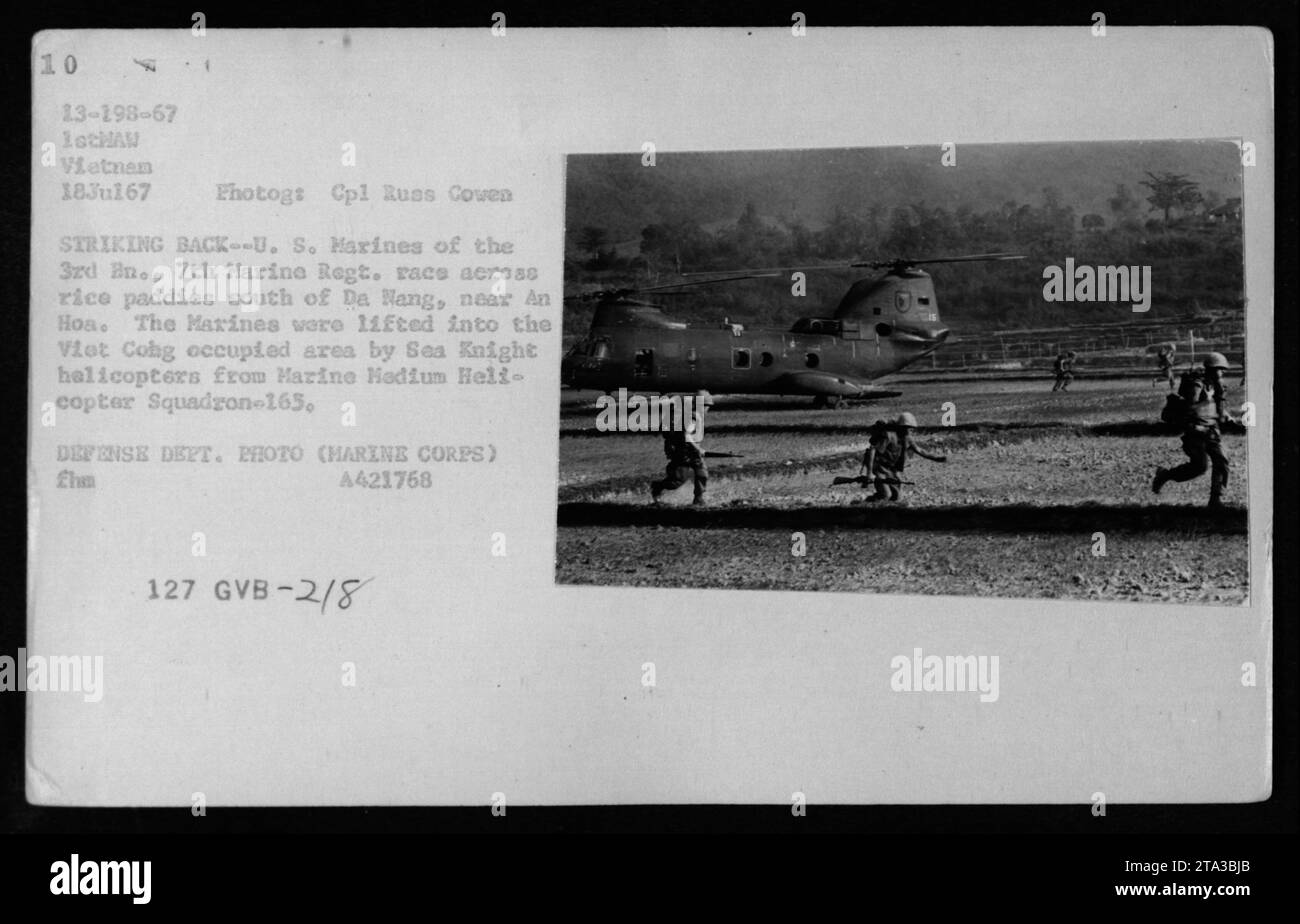 On July 18, 1967, U.S. Marines from the 3rd Battalion, 7th Marine ...