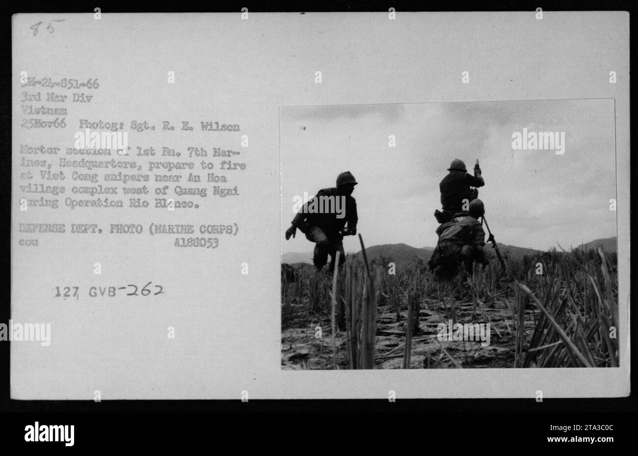 A mortars section from the 1st Battalion, 7th Marines, Headquarters ...