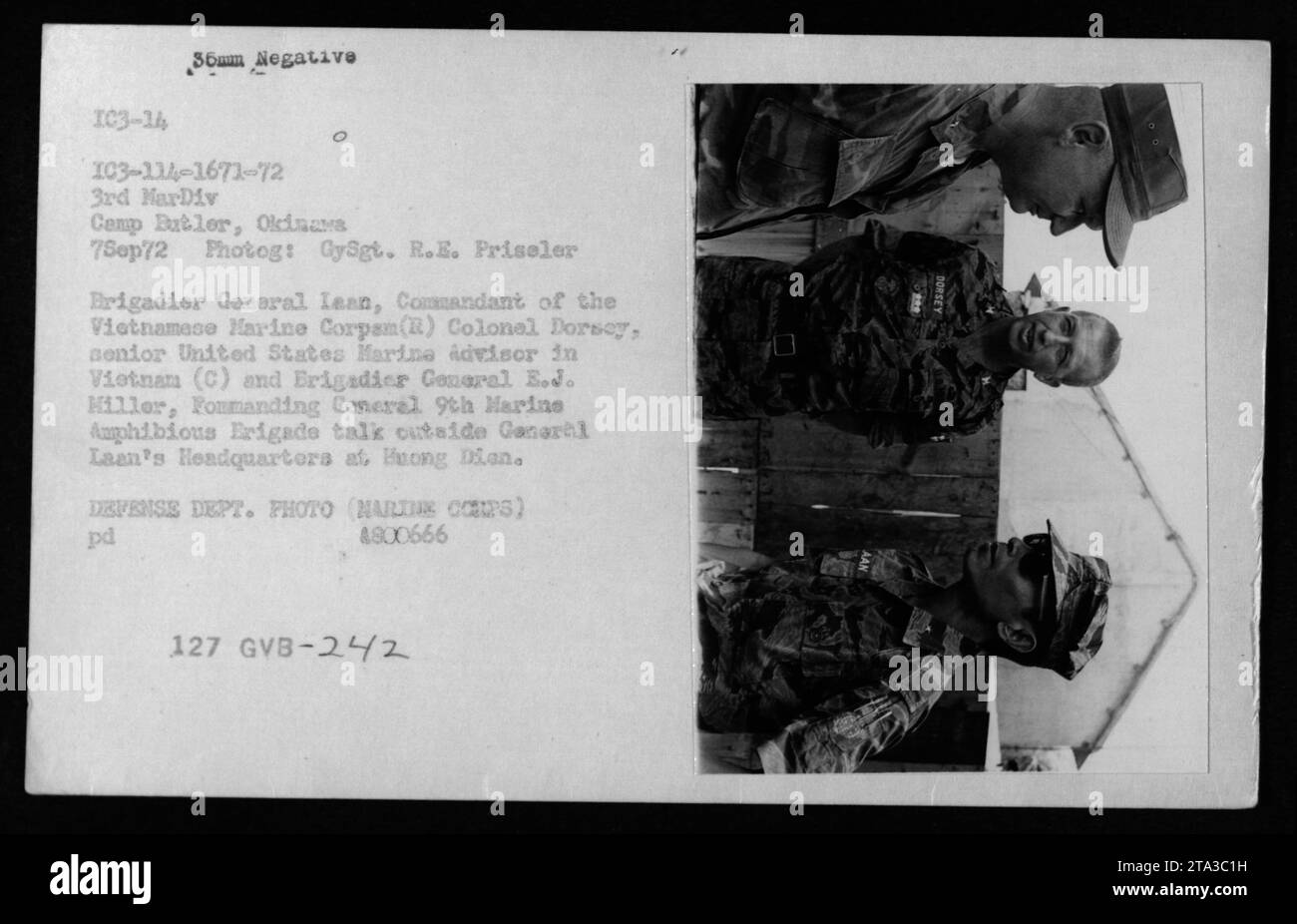 Brigadier General Iaan, Colonel Dorsey, and Brigadier General E.J ...