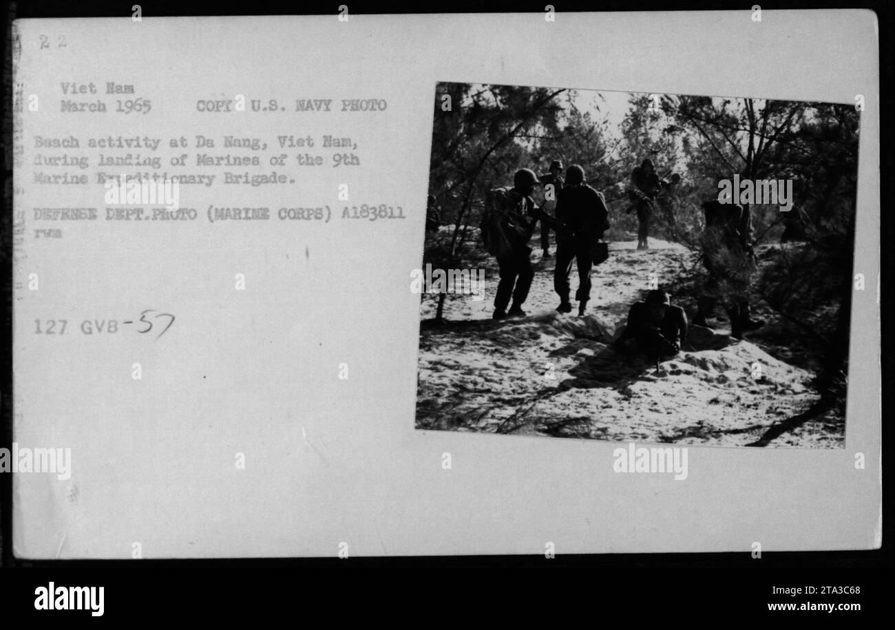 US Marines from the 9th Marine Expeditionary Brigade conduct beach ...