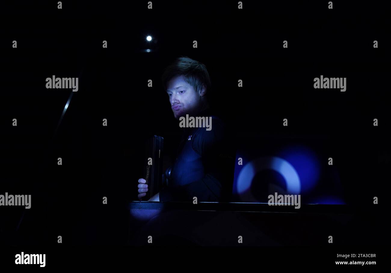 Neil Robertson during his match against Zhou Yuelong on day four of the ...