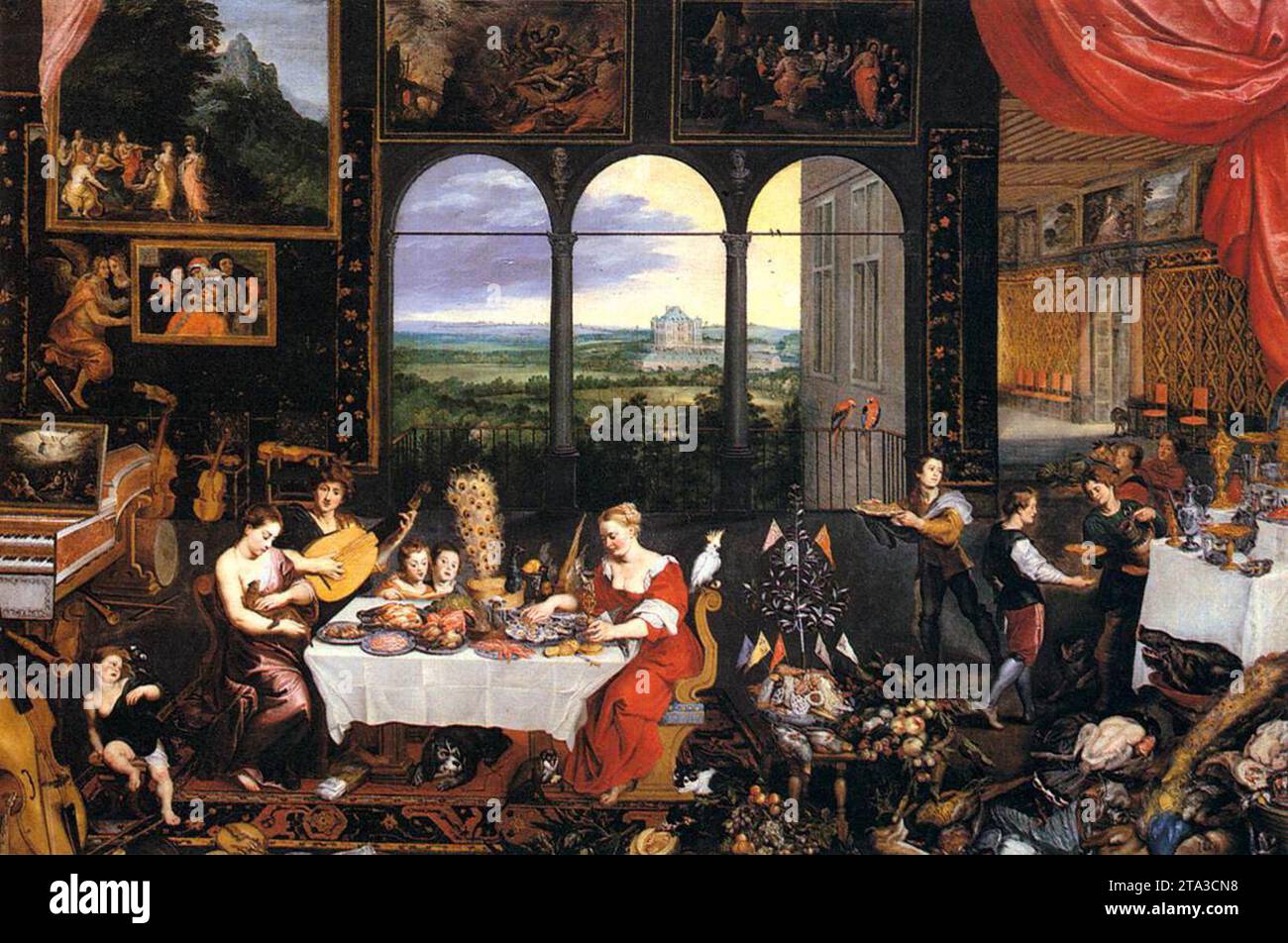 The Senses of Hearing, Touch and Taste 1618 by Jan The Elder Brueghel ...