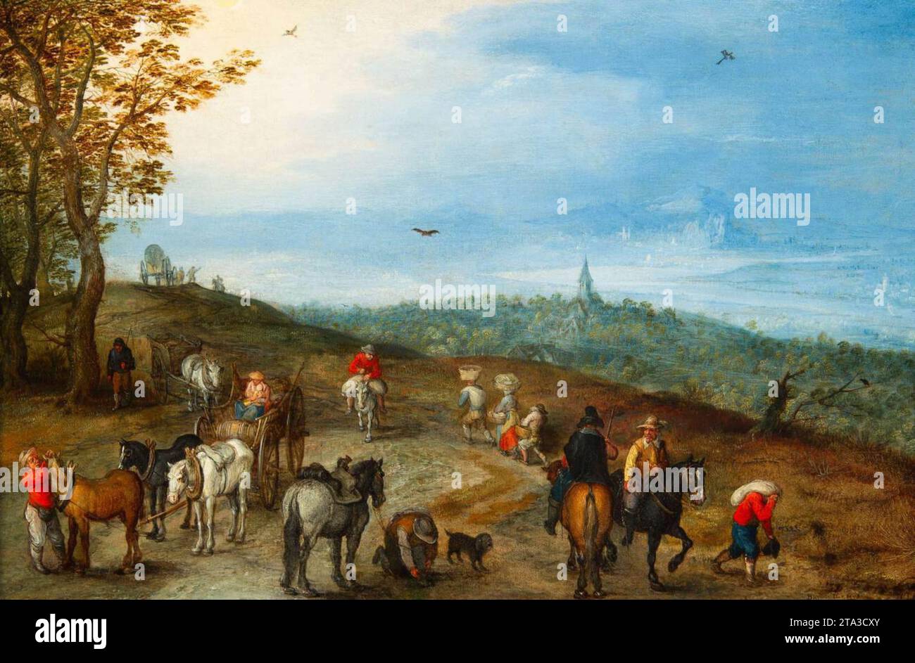 Extensive Landscape with Travellers on a Road 1608 by Jan The Elder ...