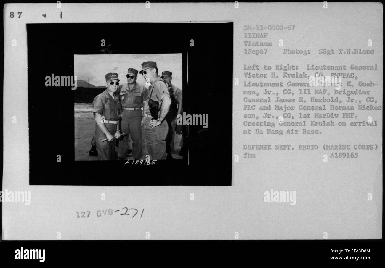 Officials and officers, including Hubert Humphrey, Gen William ...