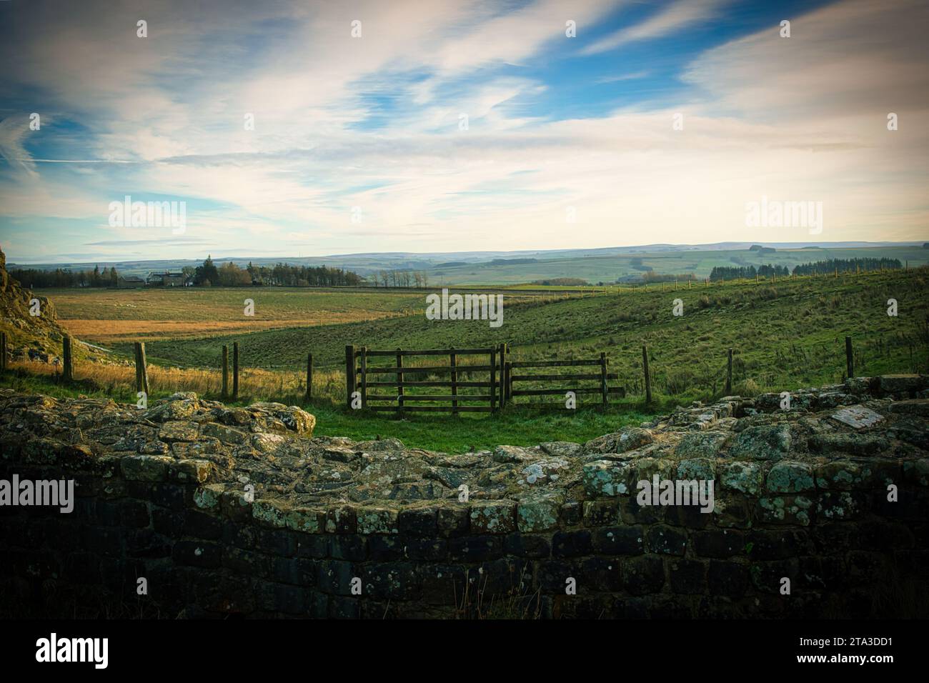 Scenic landscape photo in Northumberland Stock Photo - Alamy