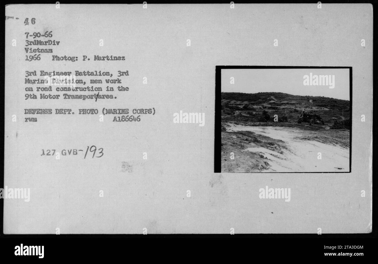 Engineers of the 3rd Marine Division in Vietnam, 1966. They are seen ...