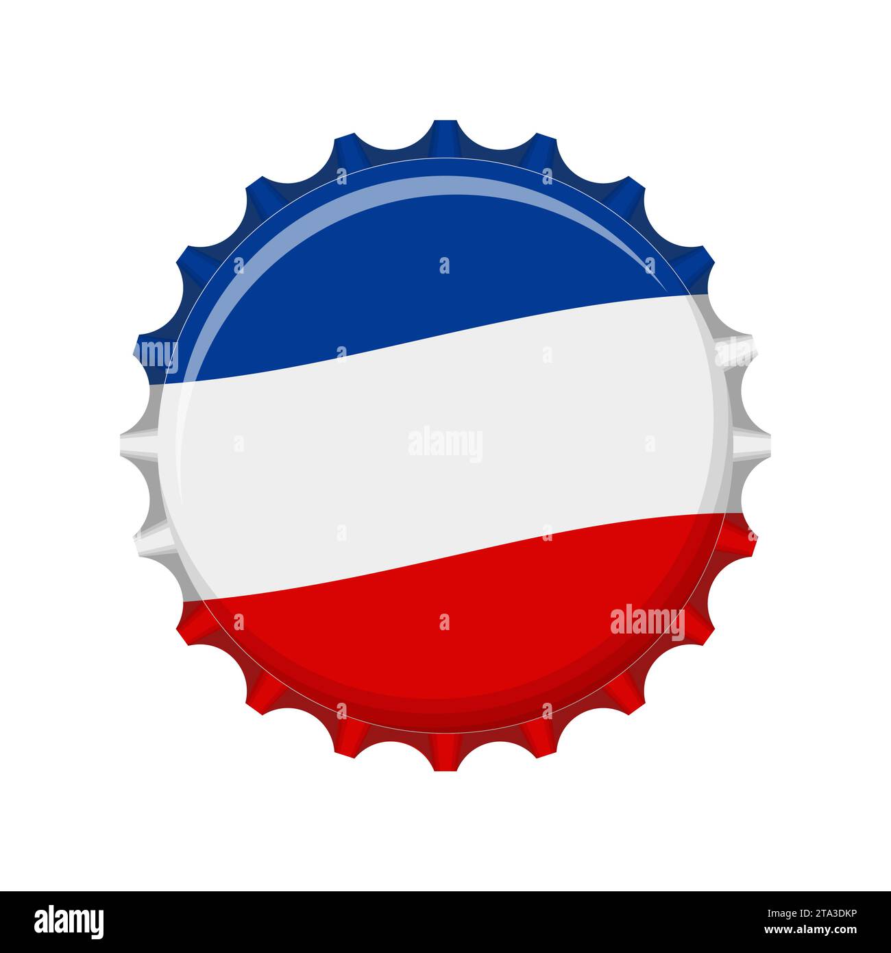 Bottle cap isolated on white background. Label in the form of bottle ...