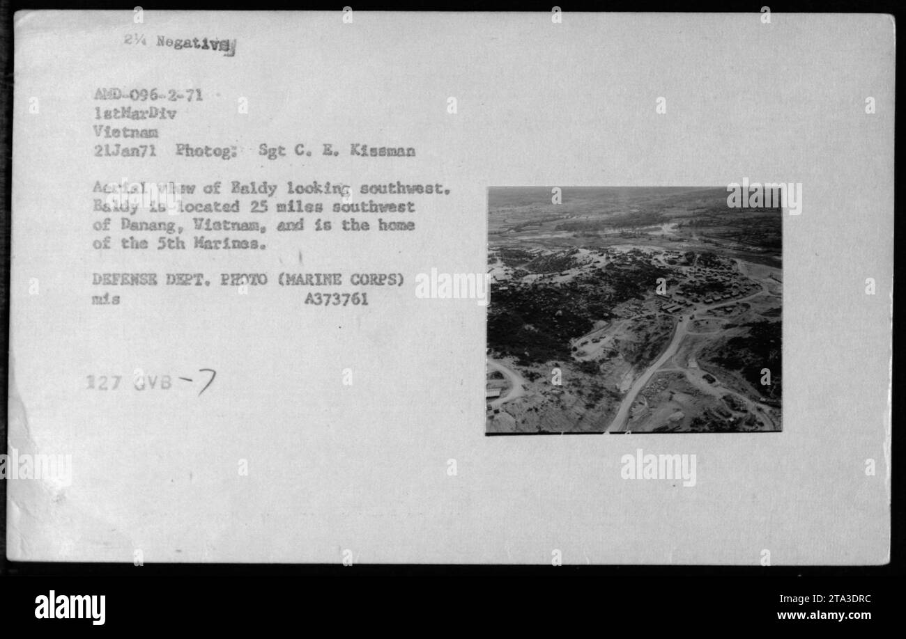 Aerial view of Bavy military base southwest of Da Nang, Vietnam ...