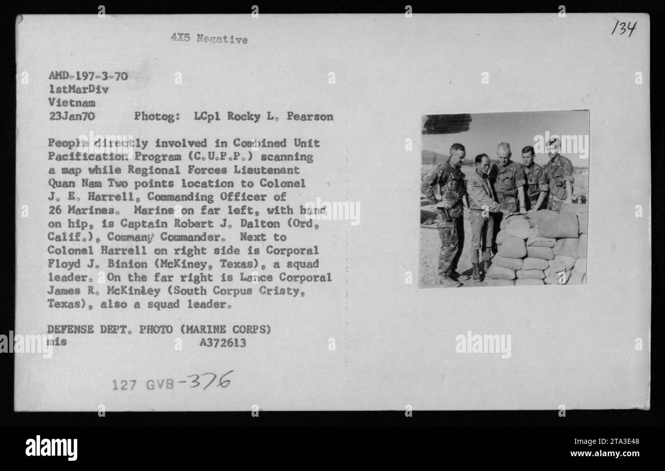 American military personnel involved in the Combined Unit Pacification ...