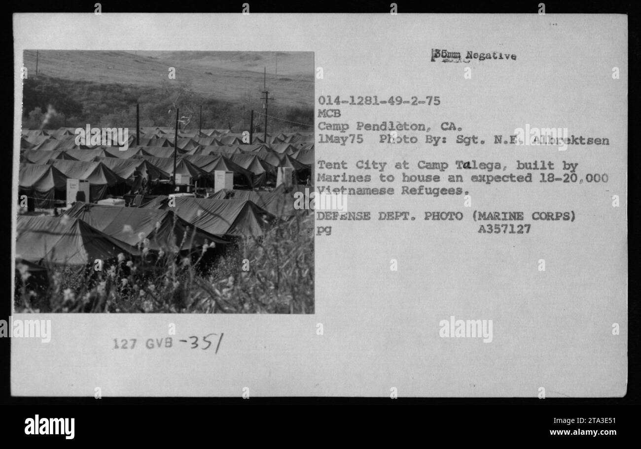 "Vietnamese refugees housed at Camp Talega, Camp Pendleton, CA, May 1 ...