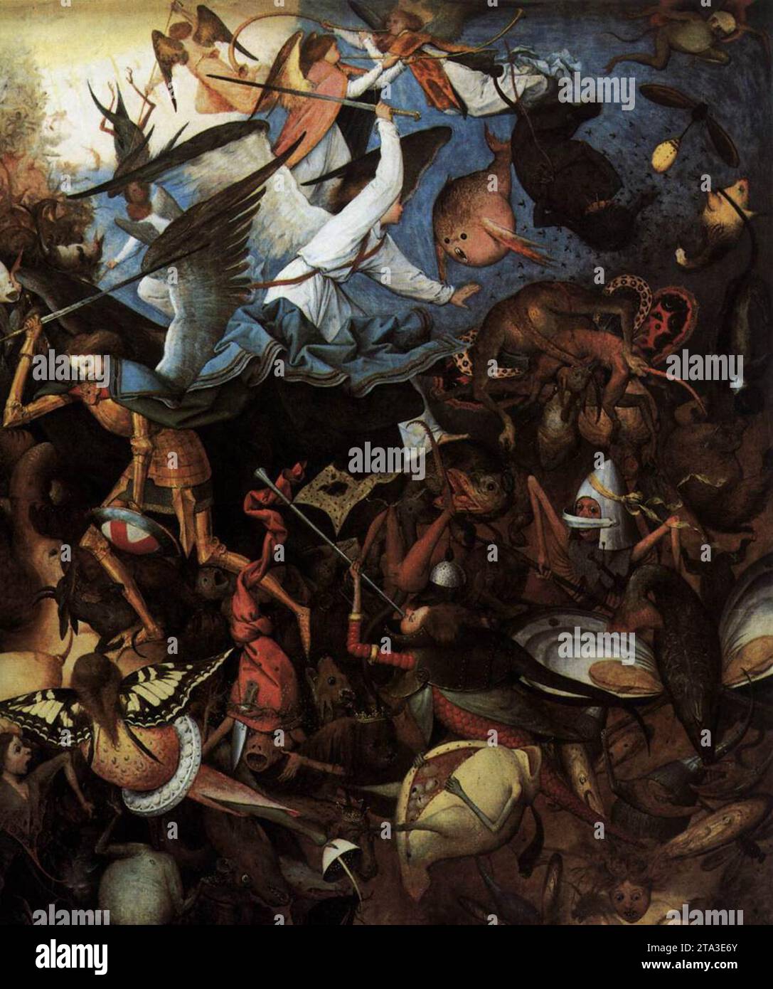 The Fall of the Rebel Angels (detail) 1562 by Pieter The Elder Bruegel ...