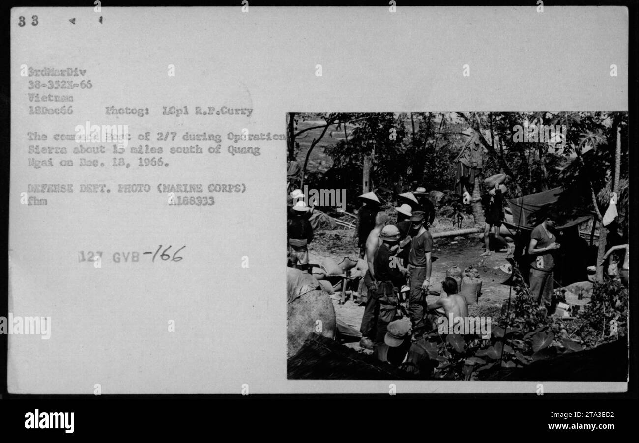 On December 18, 1966, the Command Post of 2/7 Battalion operates ...