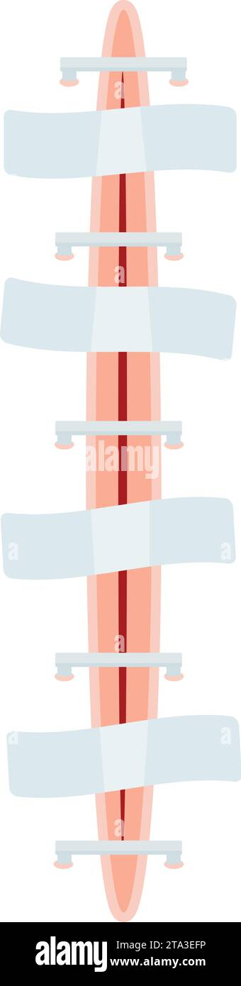 Doctor suture cut icon cartoon vector. Hand medical scar Stock Vector ...