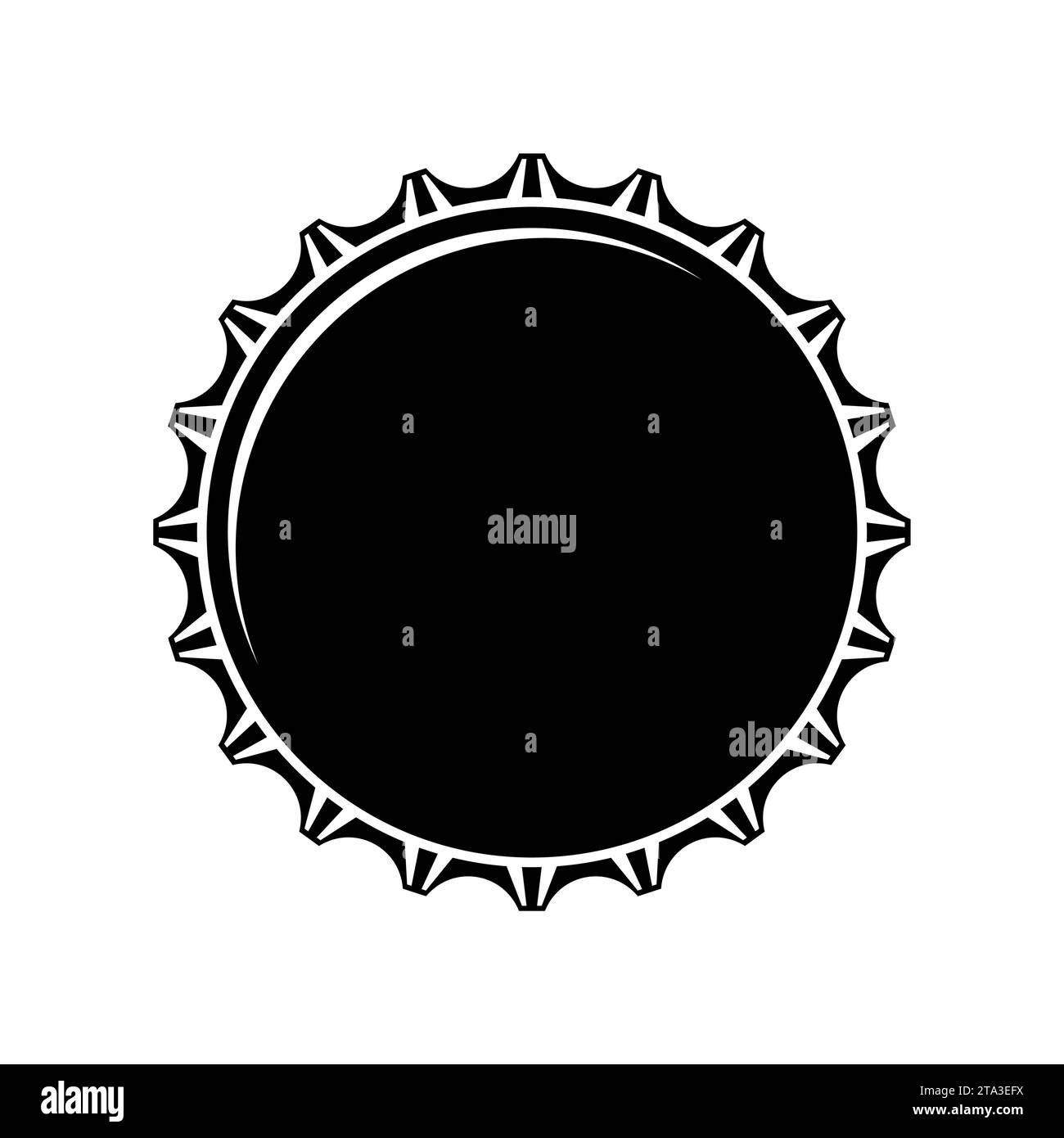 Bottle cap icon isolated on white background. Label in the form of ...