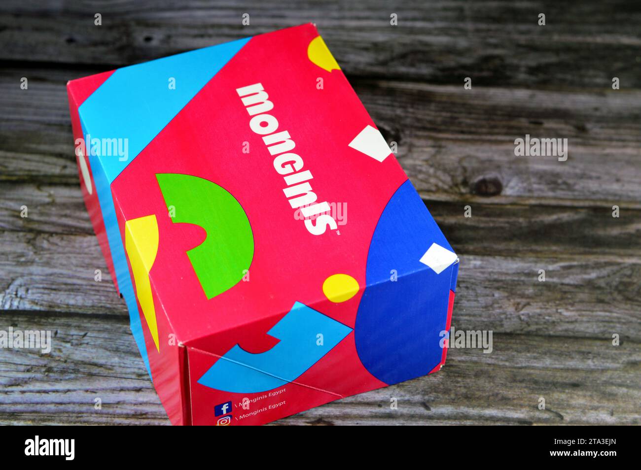 Cairo, Egypt, October 30 2023: Monginis box, Monginis is an Indian ...