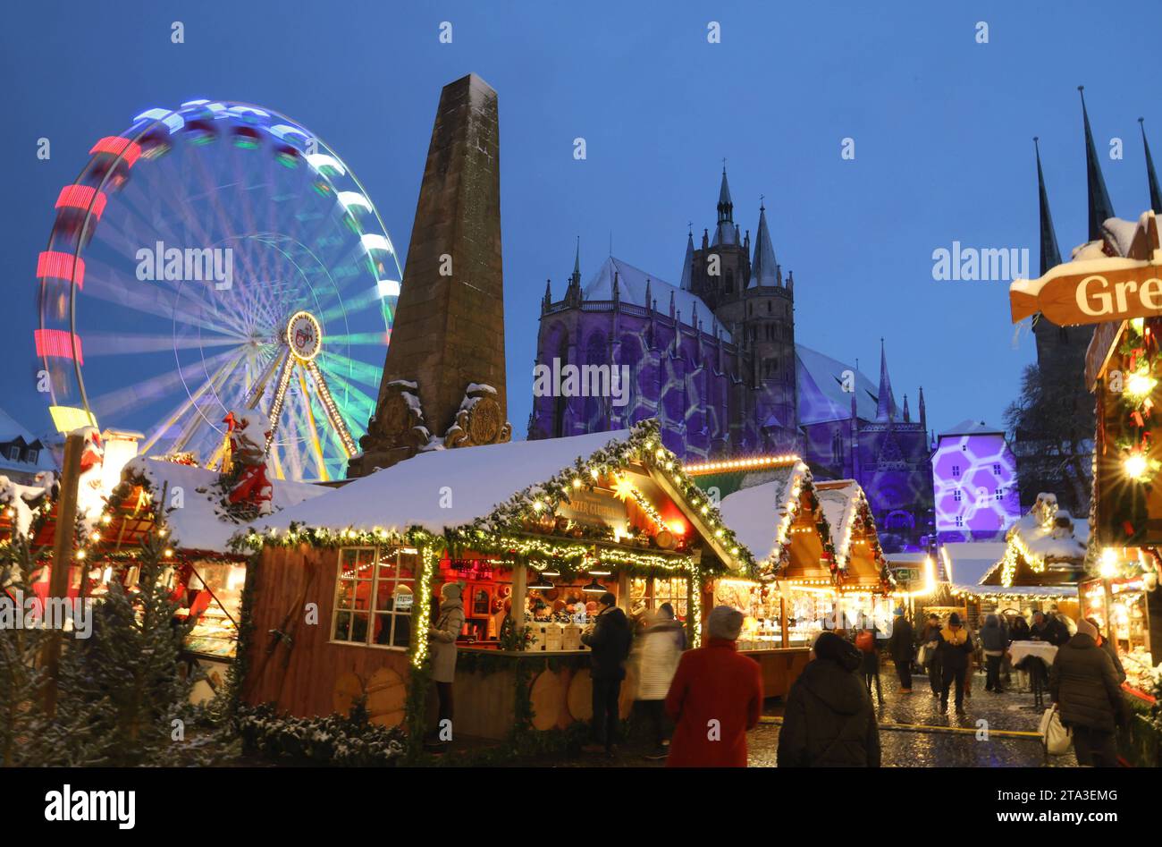 Weihnachtsmarkt Erfurt 28.11.2023, Erfurt, Eroeffnung des 173 ...