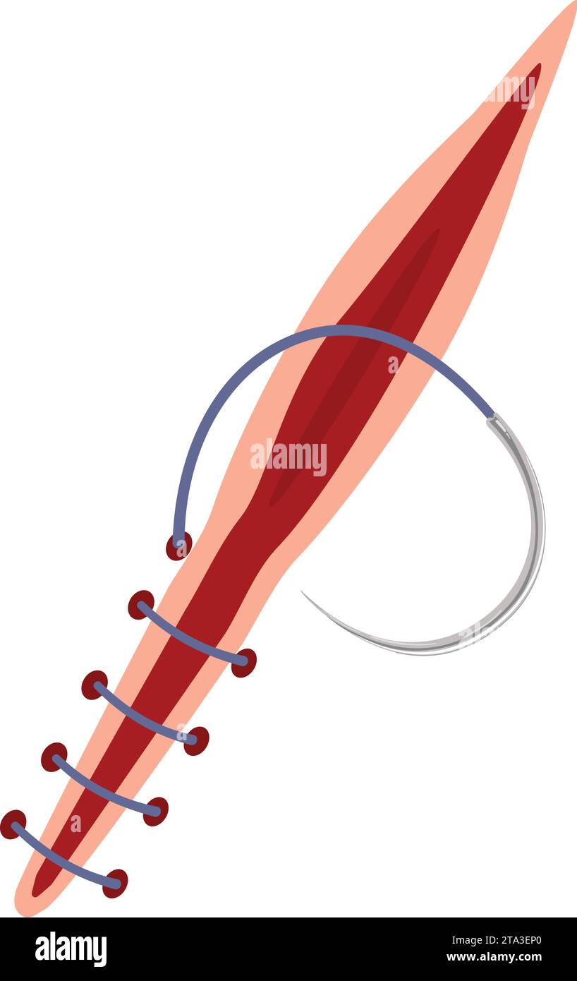 Sign suture injury icon cartoon vector. Gross health Stock Vector Image ...