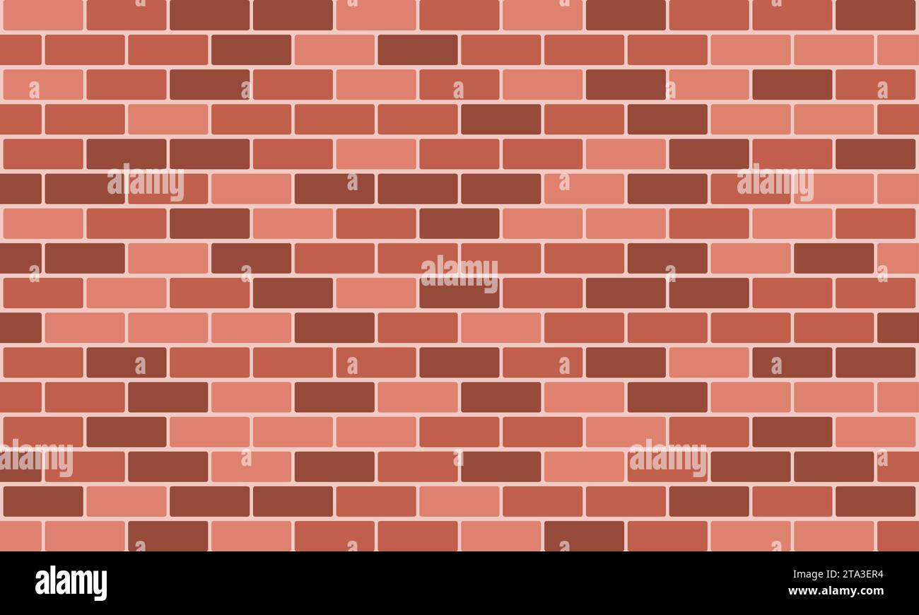Brick wall background, Masonry red or brown brick. Vector illustartion ...
