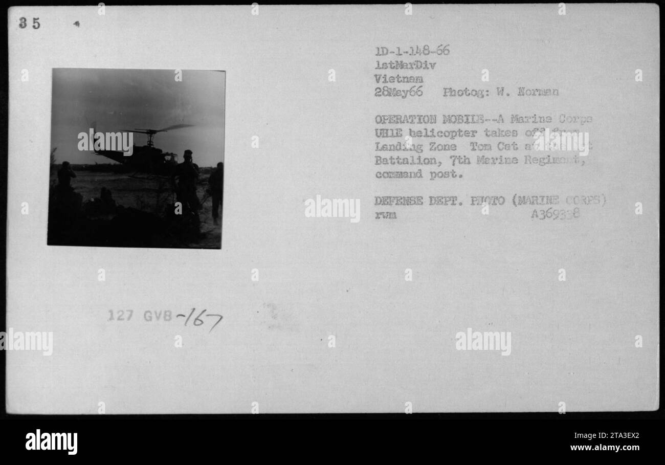 On May 28, 1966, a Marine Corps UH-1E helicopter took off from Landing ...